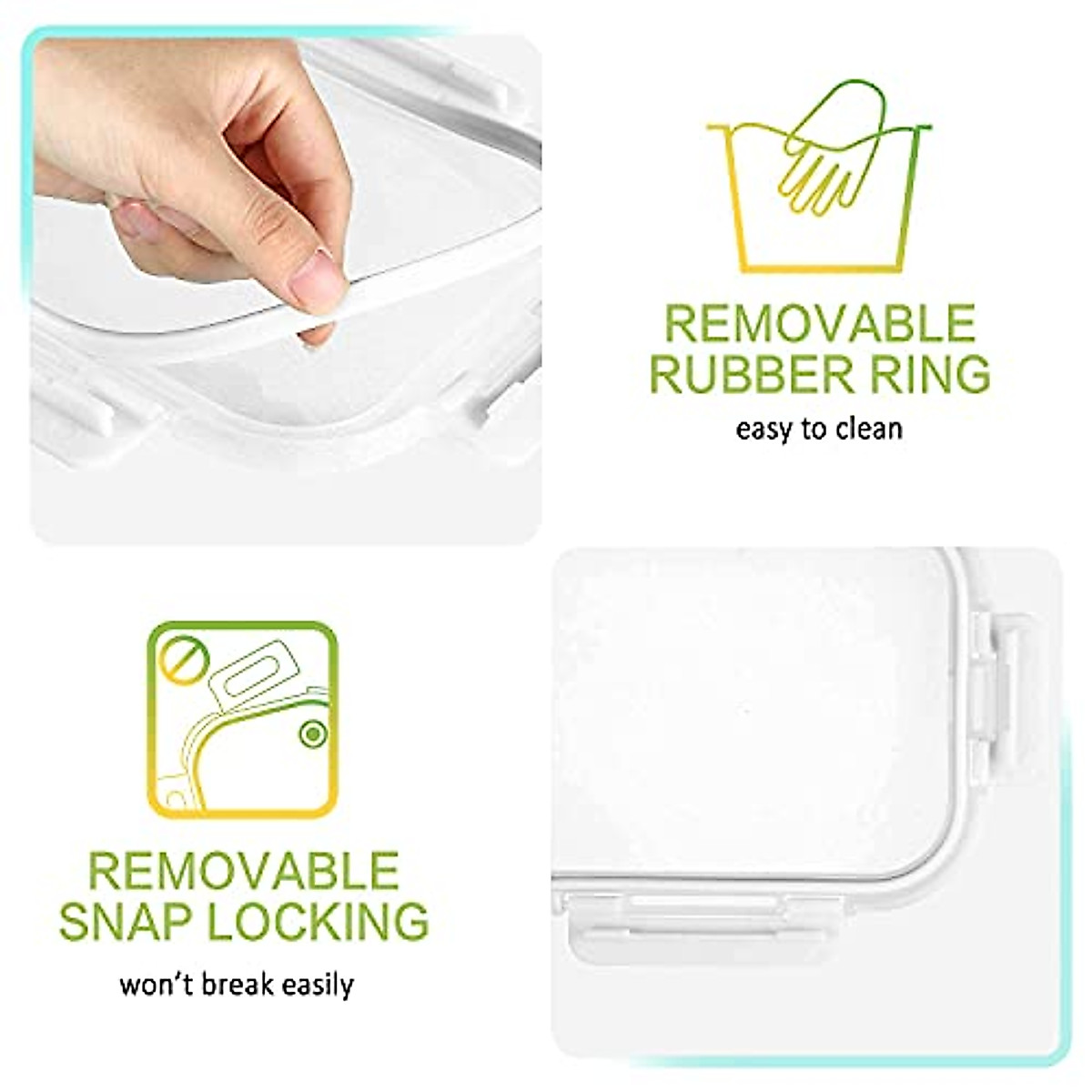 M MCIRCO [5-Pack,36 oz] Glass Meal Prep Containers 3 Compartment with Lids, Glass Lunch Containers,Food Prep Lunch Box,Bento Box, Microwave, Oven, Freezer, Dishwasher (4.5 Cups, White)