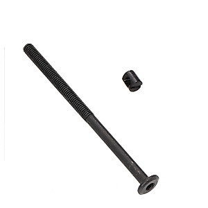 cSeao 10-Pack M6 70mm Black Socket Cap Screws Barrel Nuts Set for Furniture Crib Chairs Baby Bed