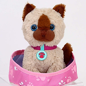 Sophia's Tan Plush Kitten, Bed, Food Bowl and Accessories Set for 18" Dolls, Multicolor