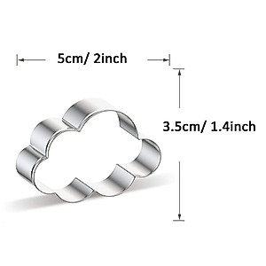 WJSYSHOP Mini Dark Black Clouds Cookie Cutter