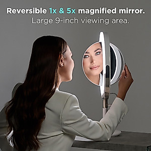 Ilios Lighting Beauty Ring Light - All-in-One Makeup Mirror & Ring Light co Created with Makeup by Mario / Mario Dedivanovic Ideal for Makeup Artists, Content Creators & Beauty Lovers