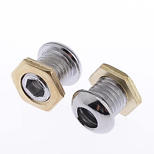 Gazechimp Drum Part 1/2" Chrome with Gaskets Set for Bass Tom Snare Drum Kit