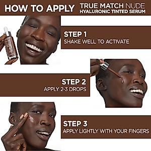 L'Oreal Paris True Match Nude Hyaluronic Tinted Serum Foundation with 1% Hyaluronic acid, Light 2-3, 1 fl. oz.