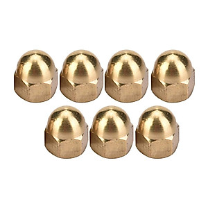 Brass Acorn Nut Kit Dome Head Hex Nuts Set Vehicle Fasteners M3- Fix Tires (M6, 20pcs)