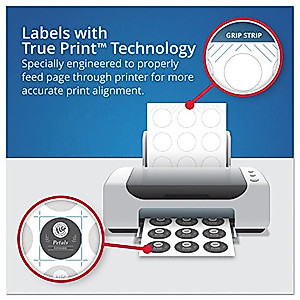 Avery 22830 Round Labels, 2-1/2-Inch, 90/Pk, White