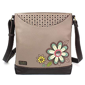 Sweet Daisy Messenger Tote Bag By Chala Handbags