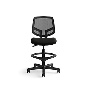 The HON Company SB11.T HON5715SB11T HON Volt Mesh Back Task Upholstered Adjustable Office Stool, Black (H5715)