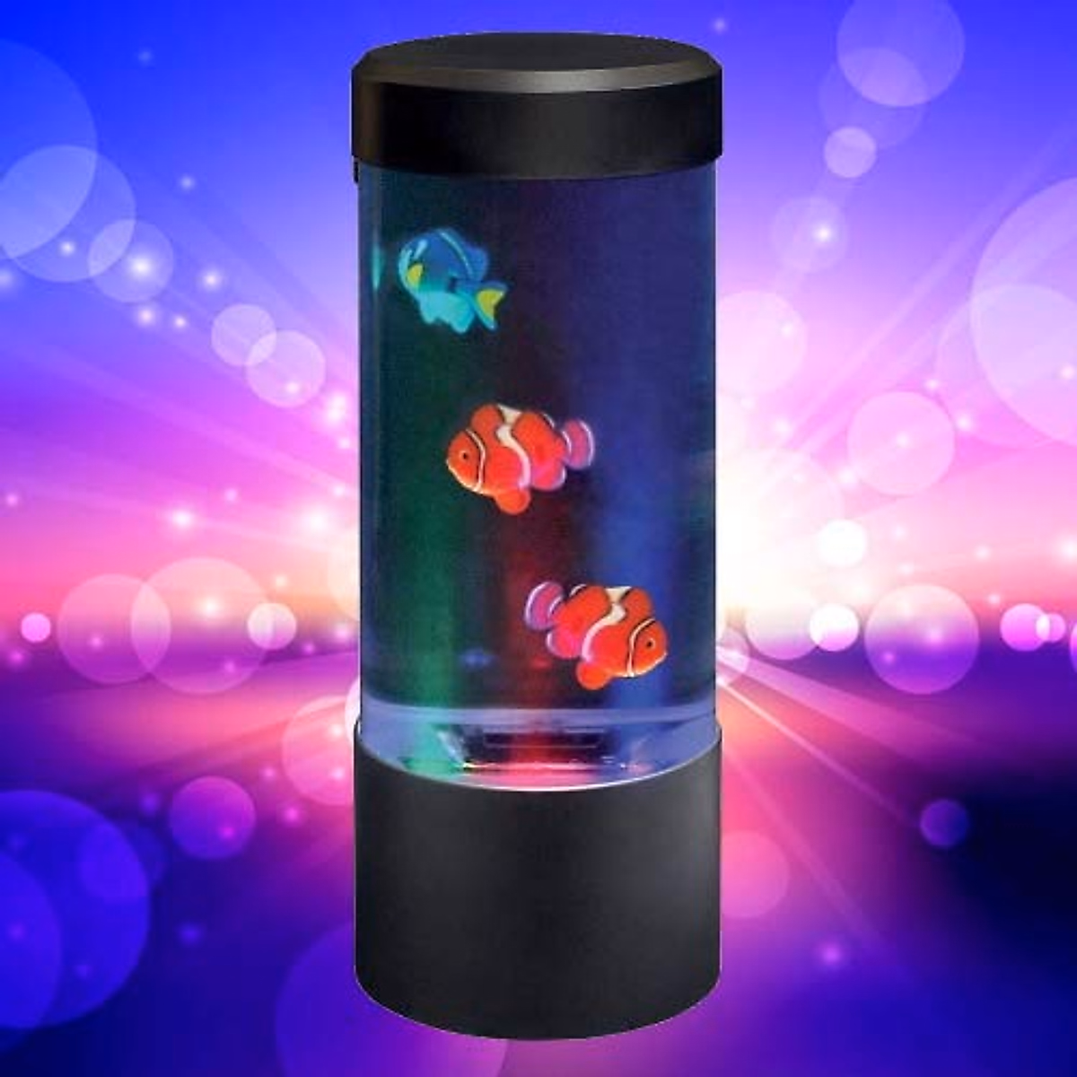 Lightahead LED Mini Desktop Fantasy Fish Lamp with Color Changing Light Effects. A Sensory Synthetic Fish Tank Aquarium Mood Lamp. Excellent Gift