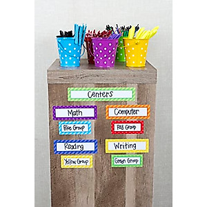 Teacher Created Resources Polka Dot Buckets & Caddy Set, (9487)