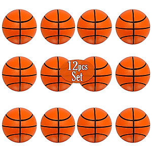 Mini Basketball Stress Balls 12 Pcs Pack | 2.5” Inch Mini Basketballs for Kids | Small Basketball Party Decoration | Party Favors, Small Soft Foam Basketballs | Basketball Party Goodie Toy By Anapoliz
