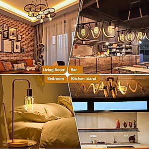 NUODIFAN 4 Pack T45 LED Edison Bulbs, Vintage LED Filament Bulbs 4W Equivalent 40W, 110-130V E26 Base 2700K Warm White Light, CRI 90+ Clear Glass Small Bulbs, Great for Home Office Bedroom.
