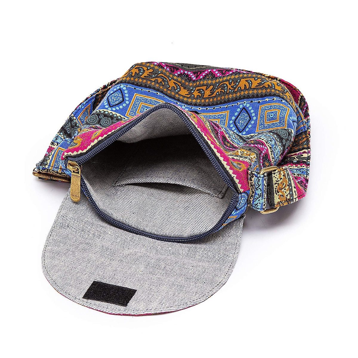 OPQRSTU Women's Retro Small Size Canvas Shoulder Bag Hippie Crossbody Handbag Casual Tote (Rose red)