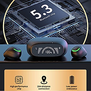 Xmenha Black Wireless Tiny Smallest Invisible Earbuds Hidden Discreet for Work Bluetooth Invisible Hidden Headphones Micro Sleep Mini Earbuds Small Ear Canals Side Sleepers Sleepping Buds
