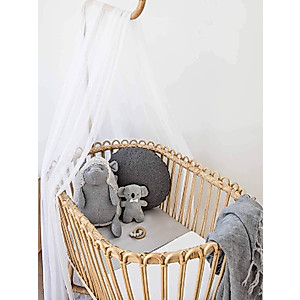 SLEEPY SILK - Baby Silk Bassinet Sleeve | Silk Bassinet Sleeve for Baby Hair Loss | Silk Baby Bassinet Bedding in 25 Momme Mulberry Silk | SIDS Safe Silk Bassinet Slip for Baby | Dove Gray