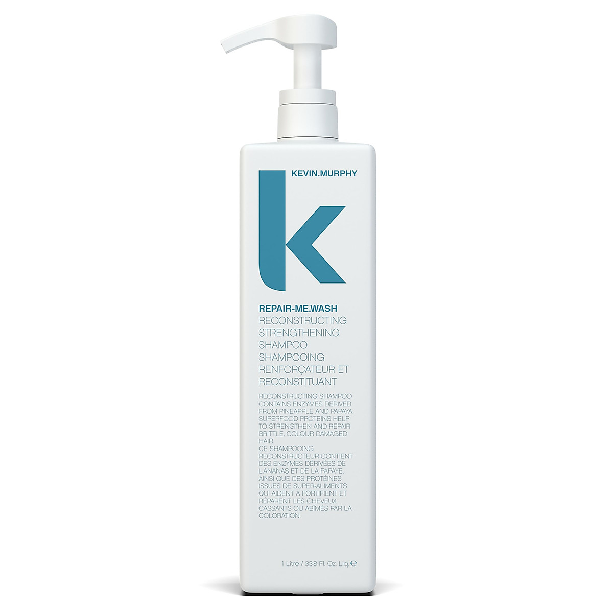 KEVIN.MURPHY REPAIR-ME.WASH - Moisturising Hair Repair Shampoo - Hydrating Frizz Control Shampoo - Sulphate & Paraben Free Hair Care - 1 L / 33.8 fl oz