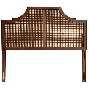 Baxton Studio Mid-Century Headboard, King, Walnut Brown