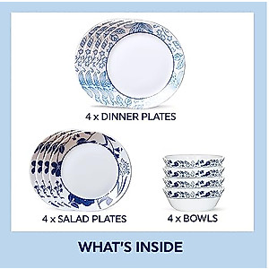 Corelle Everyday Expressions Rutherford 12-pc Dinnerware Set, Service for 4