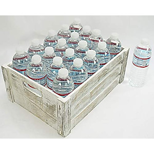 Admired By Nature Rustic White Set of 3 Distressed Decorative Wood Crates Storage Container