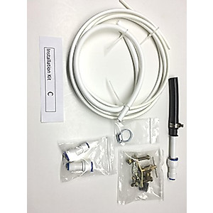 Universal Ionizer Faucet for Under Sink Installation - Brushed Nickel Finish with Installation Kit (Kit B - 3/8" Line Size, 1/4" Ionizer Fitting Size)