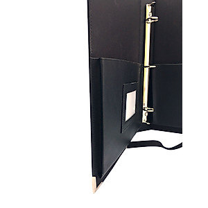 MSP Professional 3 Rings Portfolio Organizer, Music Choral Folder with, Handle, Detachable Strap and Bonus item: Plastic Strip Magazine Holders- Black (MSP-210S - 9.5" x 12.5")