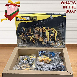 BIRANCO. Crane Truck Building Kit - Educational Learning STEM Building Blocks Toys Gifts for 8, 10, 12 yr Old Kids, Engineering Construction Set for Boys & Girls Age 6, 7, 9, 11, 13 Years Up