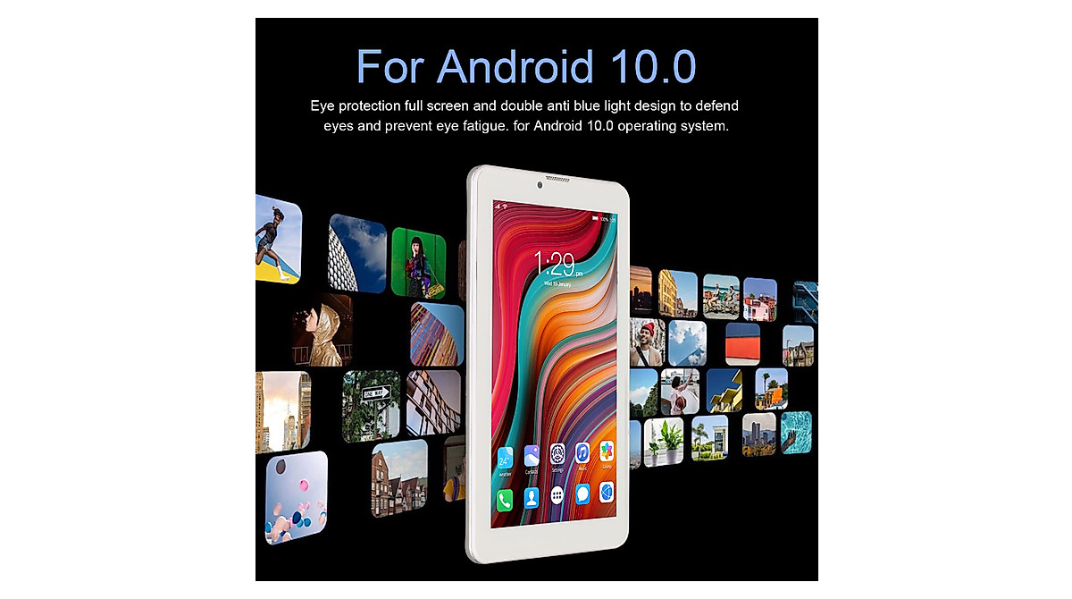 AMONIDA 7 Inch Call Tablet with 128GB Expandable Storage and 6000mAh ...