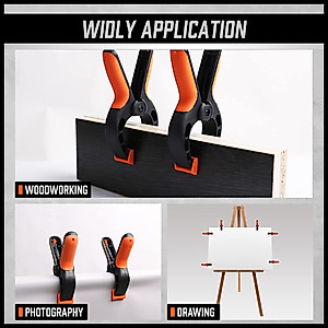 HORUSDY 6-Pack Wood Clamps for Woodworking, 12" and 6" Bar Clamps, Wood Working Clamps Sets, Quick Clamps F Clamp with 150 LBS Load Limit (6-Pack Wood Clamps)