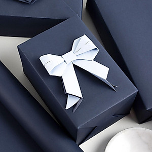 Retrify Navy Blue Kraft Paper Roll - 30 Inches x 32.8 Feet Jumbo Roll Wrapping Paper for Birthday Gift, Bridal Shower, Wall Art, Crafts, Parcel, Bulletin Boards, Floor Covering