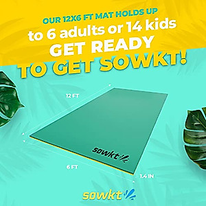 SOWKT Lily Pad Floating Mat (12 x 6 ft) - Made in USA Large Floating Water Mat for Lake and Boating - Floating Water Pad for Lakes | Lilly Pad Floating Water Dock Holds up to 880lbs.