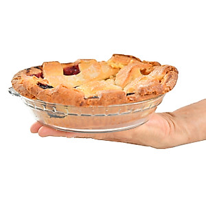 Home-X Pie Bakeware Set of 2, Glass Baking Accessories, 7” Dessert Pie Plates
