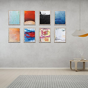 Giftgarden 11x14 Picture Frame Distressed Beige White Set of 12, Multi Rustic Wood Grain 11 by 14 Photo Frames Bulk for Wall or Tabletop Display