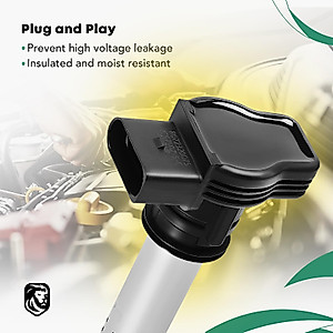 YHTAUTO Set of 4 Ignition Coil Packs Replacement for Audi A3 2006-2013, A4 2005-2016, A5 2010-2014, Q5 RS5 TT Quattro, Volkswagen Beetle Golf Jetta, Passat Eos GTI, Replace C1627