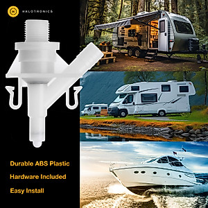 Halotronics Upgraded RV Water Valve Replacement Kit for Pedal-Flush Toilets - Compatible with Sealand Dometic 300, 301, 310, 311, 320, 321 (385311641) - Hardware Included - 2024 Model