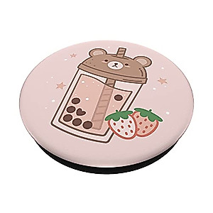 Bubble Milk Tea Boba Cute Bear Kawaii Aesthetic PopSockets Swappable PopGrip