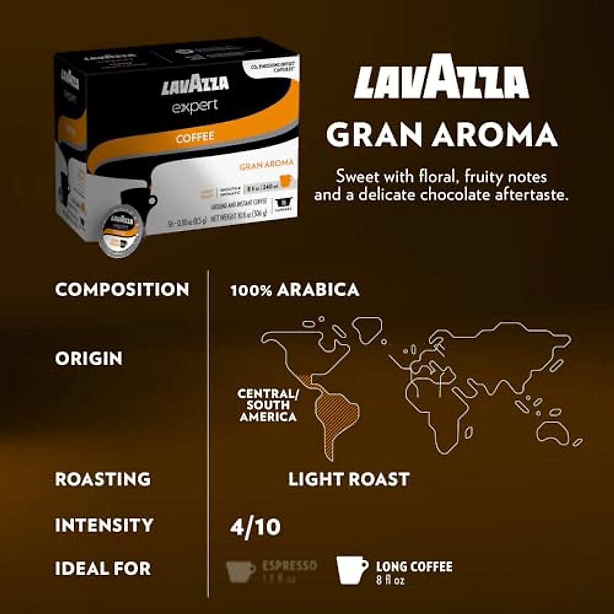 Lavazza Expert Variety Pack, Blended and Roasted in Italy, Light through Dark Roast, Full -Bodied, Sweet, Aromatic, Intense, Peristent blends, (36 Count) - Value Pack