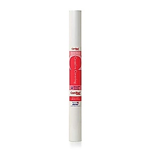 Con-Tact Brand - 20F-C9A952-06 -C9A952 Creative Covering Self-Adhesive Vinyl Drawer and Shelf Liner, 18'' x 20', White