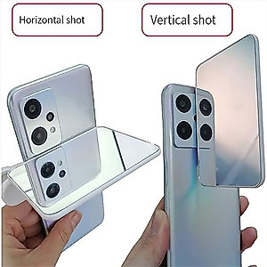 Smartphone Camera Mirror Reflection Clip Kit-Phone Camera Lens kit,Mobile Phone Reflection Camera Clip Selfie Reflector,Mobile Phone Shooting Supplies,Applicable to All Mobile Phones (White)