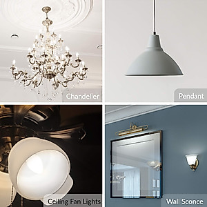 Simba Lighting LED Candelabra Light Bulbs B11 (C37) Candle Shape E12 Base (6 Pack) | Decorative 7W 60W Replacement 110V, 120V for Chandelier, Ceiling Fan, PC Cover, Non-Dimmable, Daylight 5000K