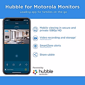 Motorola Focus71 Indoor Security Camera System - Surveillance, Elderly, Pet, Baby Monitor with Two-Way Audio Talk - Mountable Base, 1080p Video, 90-Degree Wide Angle View, Low Light and Night Vision