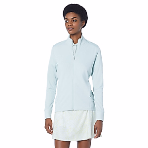 adidas Women's Standard Textured Full Zip Jacket, Linen Green, Small