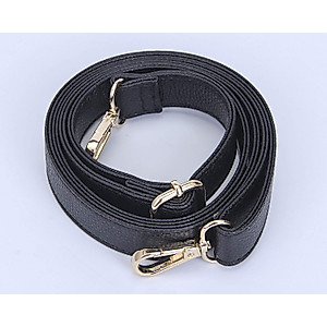 VanEnjoy Purse Strap Replacement with Tassel,Lichee Pattern Microfiber Leather for Crossbody Bag or Handbag,34-60" L*1" W,Gold Metal