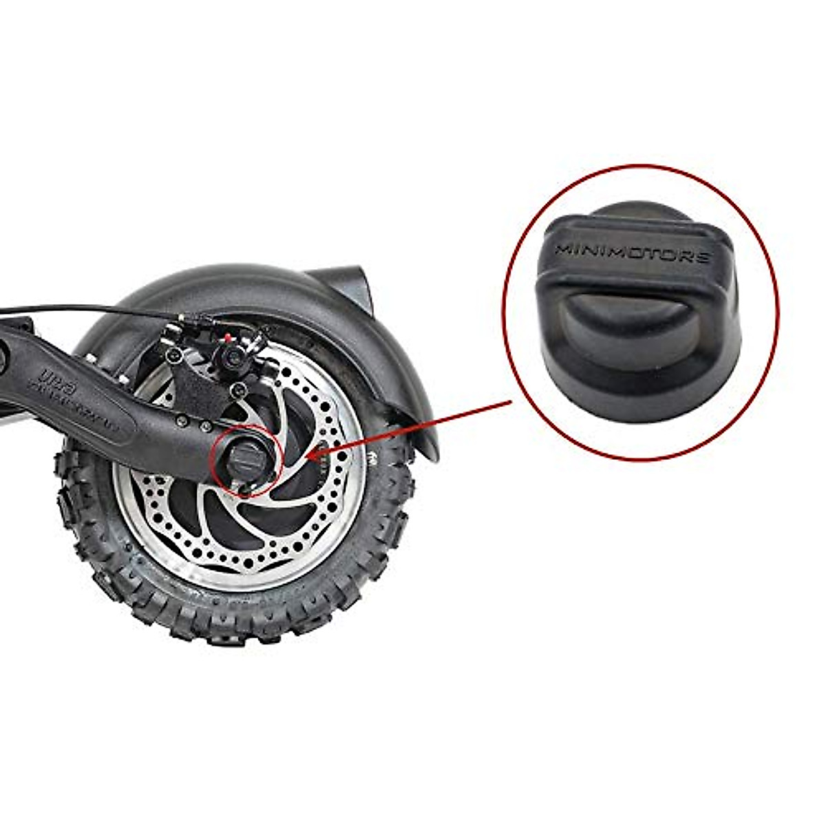 SPEDWHEL Nut Cap Decorative Rubber Cap for Dualtron Electric Scooter (4 pcs)