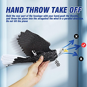 Yasola RC Plane,Remote Control Eagle Airplane Toys,Aircraft 2.4GHZ 2CH RTF Flying Bird with 6-axis Gyro Stabilizer, 2 Batteries & Propeller,Easy Fly for Beginners Boys Kids