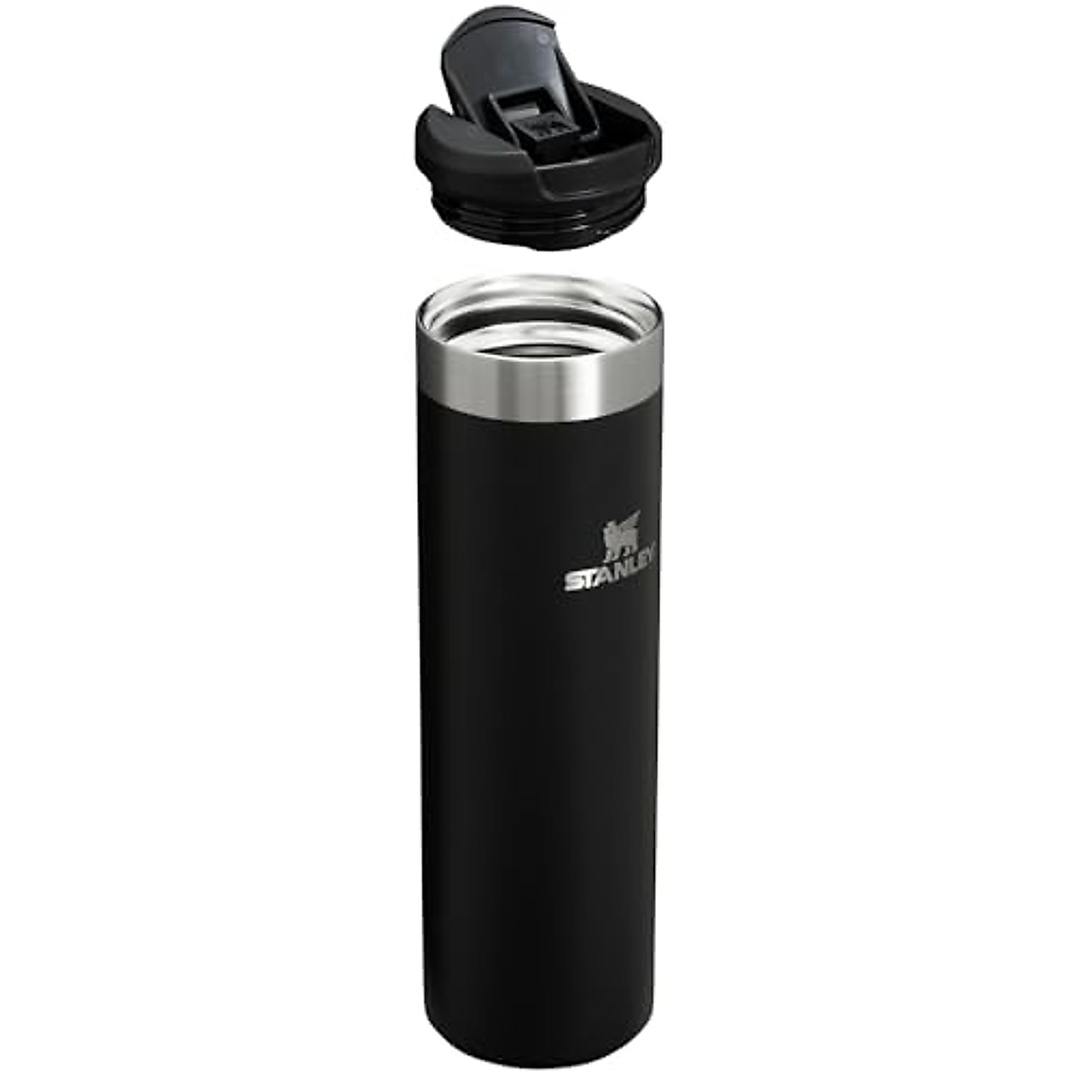 Stanley AeroLight Transit Bottle 20 oz | Locking Drink Through Lid | Leak Resistant Water Bottle or Coffee Travel Mug | Lightweight Insulated Stainless Steel | BPA-Free | Black