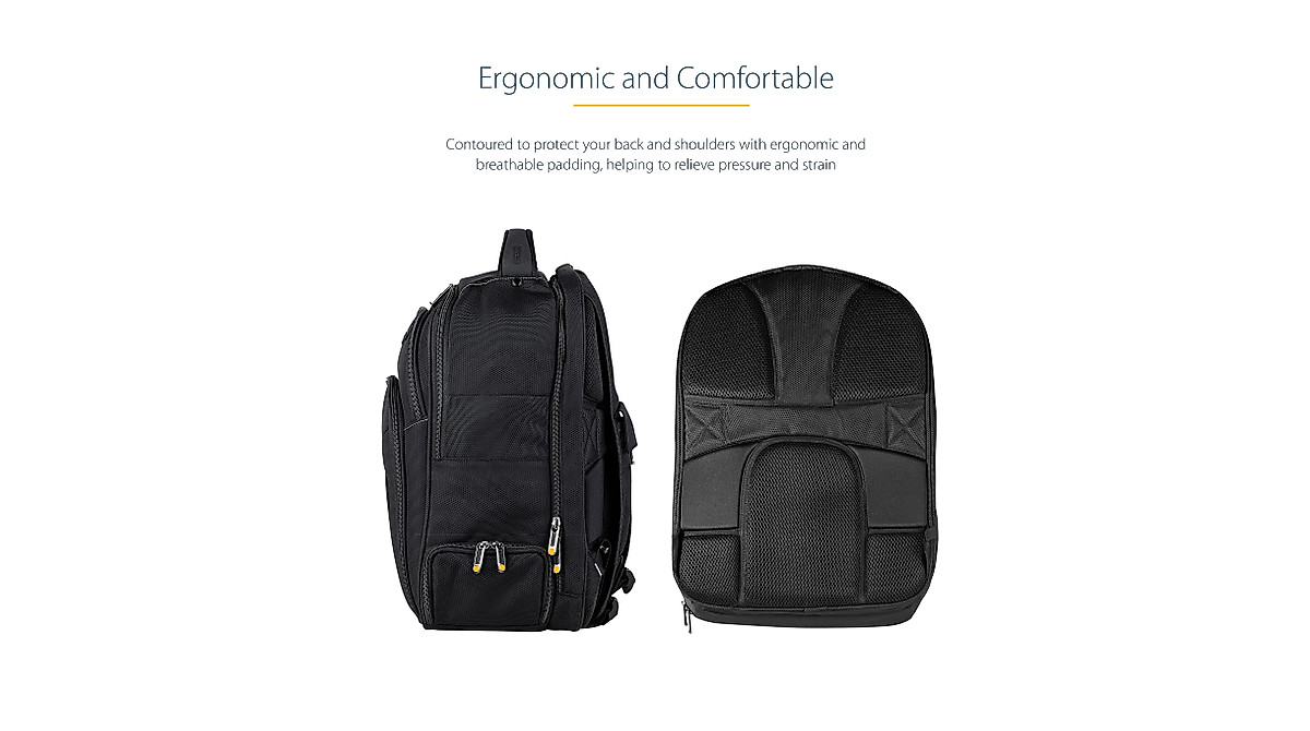 StarTech.com Backpack for 17.3" Laptop – Ergonomic Tech Travel Bag