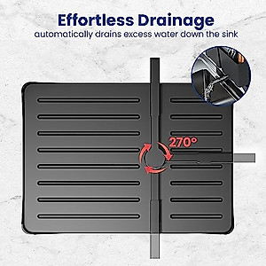 JOPSTDI Drying Rack,Dish Rack,Kitchen Dish Rack,Drying Rack for Kitchen Sink,Dish Drying Rack for Kitchen Counter,Dish Drying Rack,Expandable Dish Drying Rack,Food Grade Stainless Steel Dish Rack