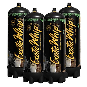 Exotic Whip Coconut Flavored Cream Chargers - 640G Disposable Nitrous Oxide Tank for Whipped Cream Dispenser - imported European Quality Whipped Cream Canister