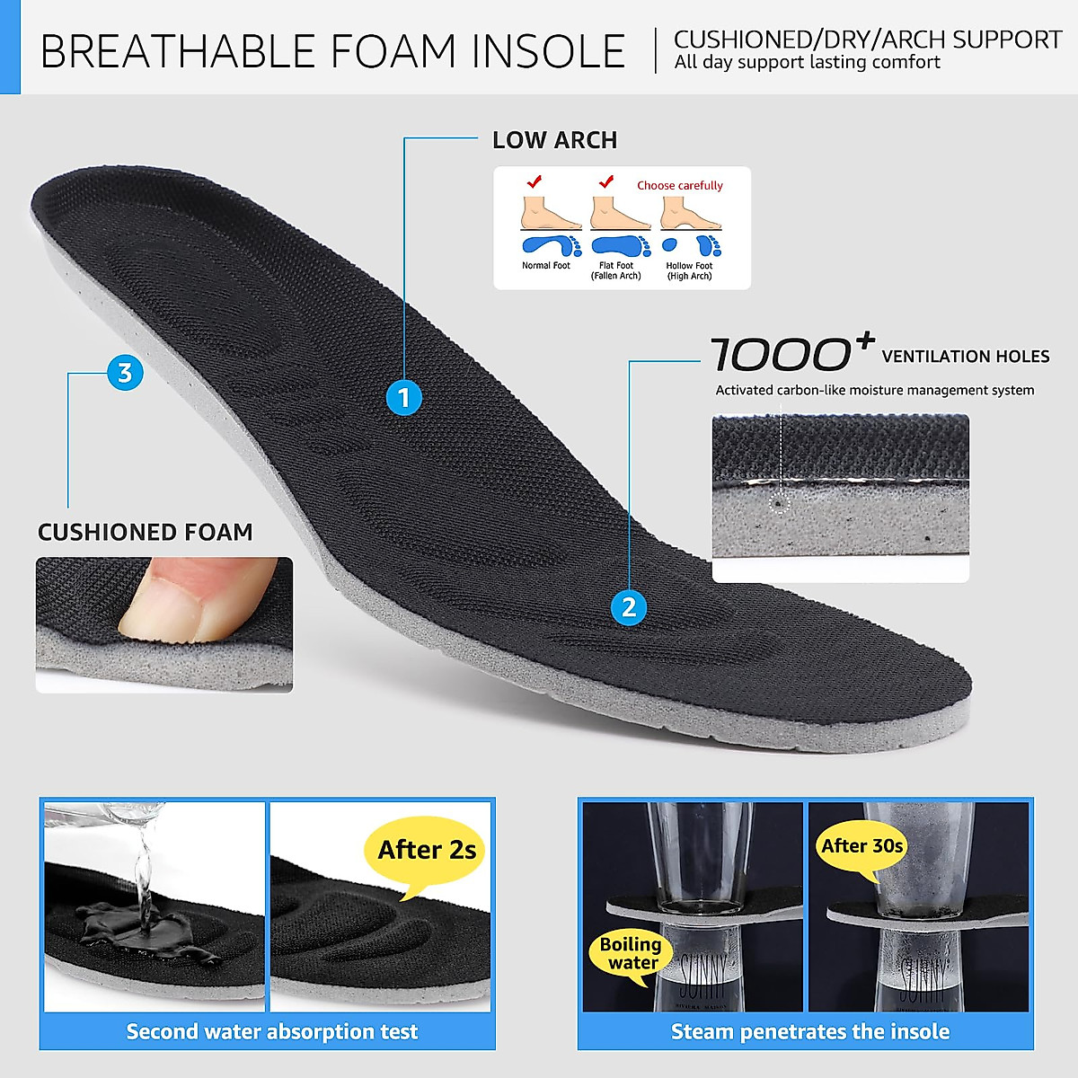 HKR Walking Shoes for Women Summer Slip On Platform Tennis Sneakers Breathable, Black/White 8.5 (ZJW1839heibai40.5)