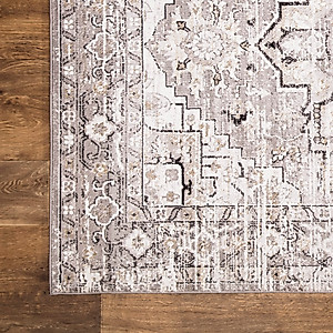 Bloom Rugs 8 x 10 Rug - Gray/Beige Traditional Persian Area Rug for Living Room, Bedroom, Dining Room, and Kitchen - Exact Size: 7'5" x 10'