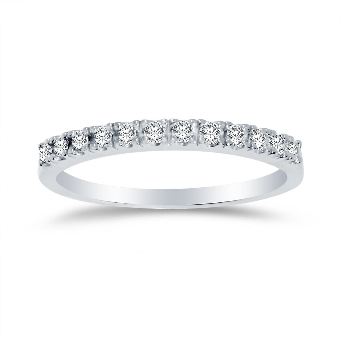 Sonia Jewels Size - 5-14k White Gold Round Wide 3 Row Pave Set Bridal Engagement Ring & Wedding Band CZ Cubic Zirconia (2.50cttw., 1.0ct. Center)